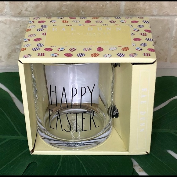 Rae Dunn | Kitchen | Happy Easter Rae Dunn Glass Mugglass W Glass ...